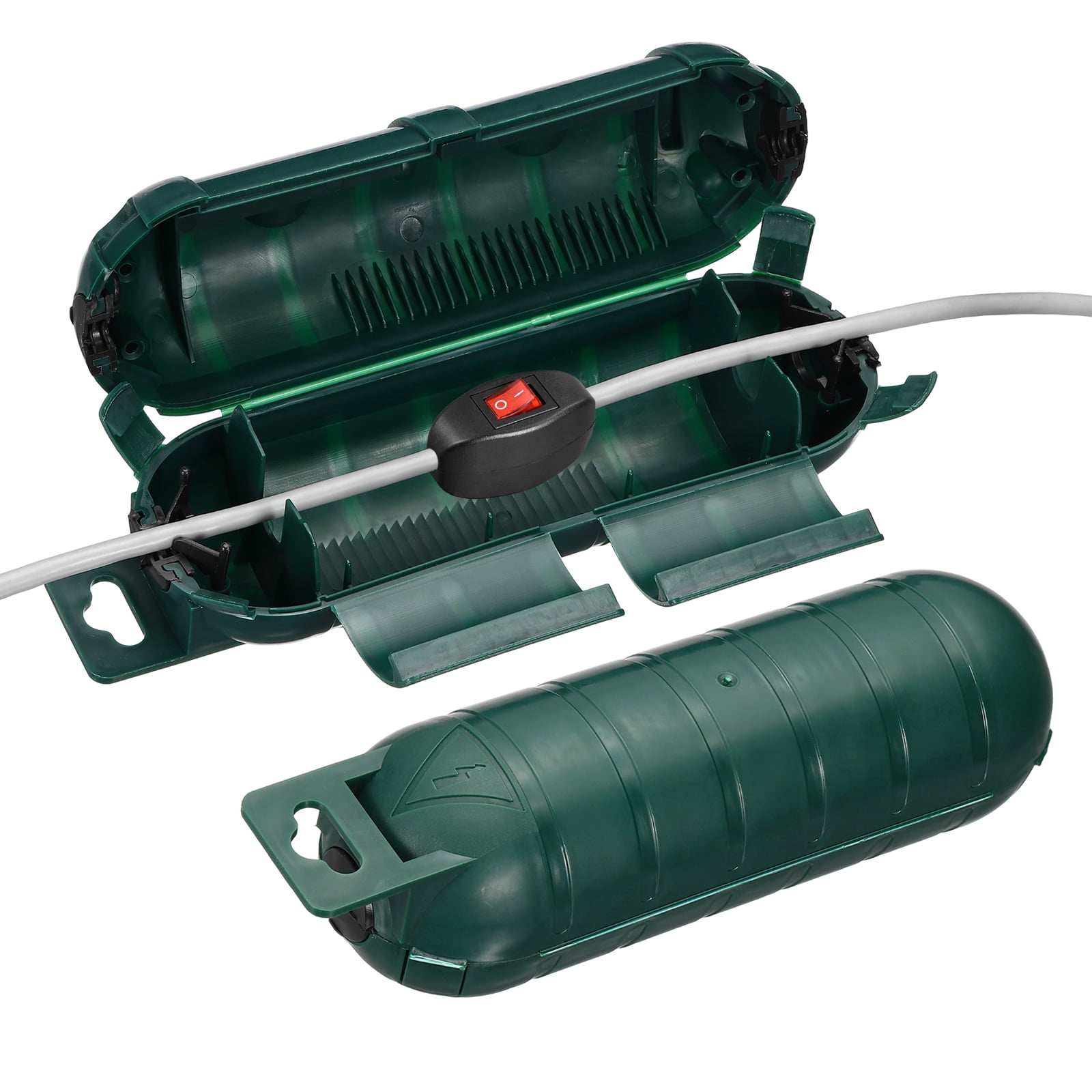 Uxcell 2Pcs Outdoor Extension Cord Safety Cover, IP55 ABS Green ...