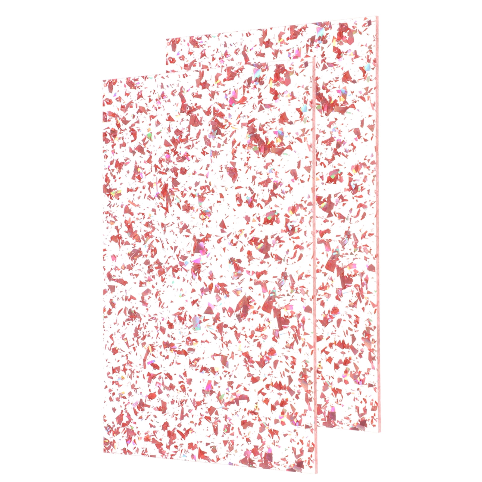Uxcell 2Pcs Pink Glitter Acrylic Sheets 1/8" Thickness 12"x8 ...