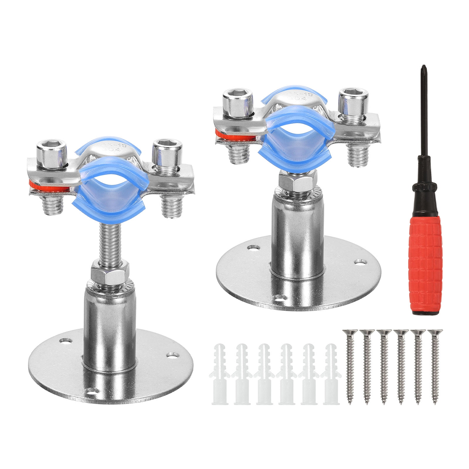 Uxcell Pipe Support, Stainless Steel Pipe Support Bracket for Pipes 15 ...