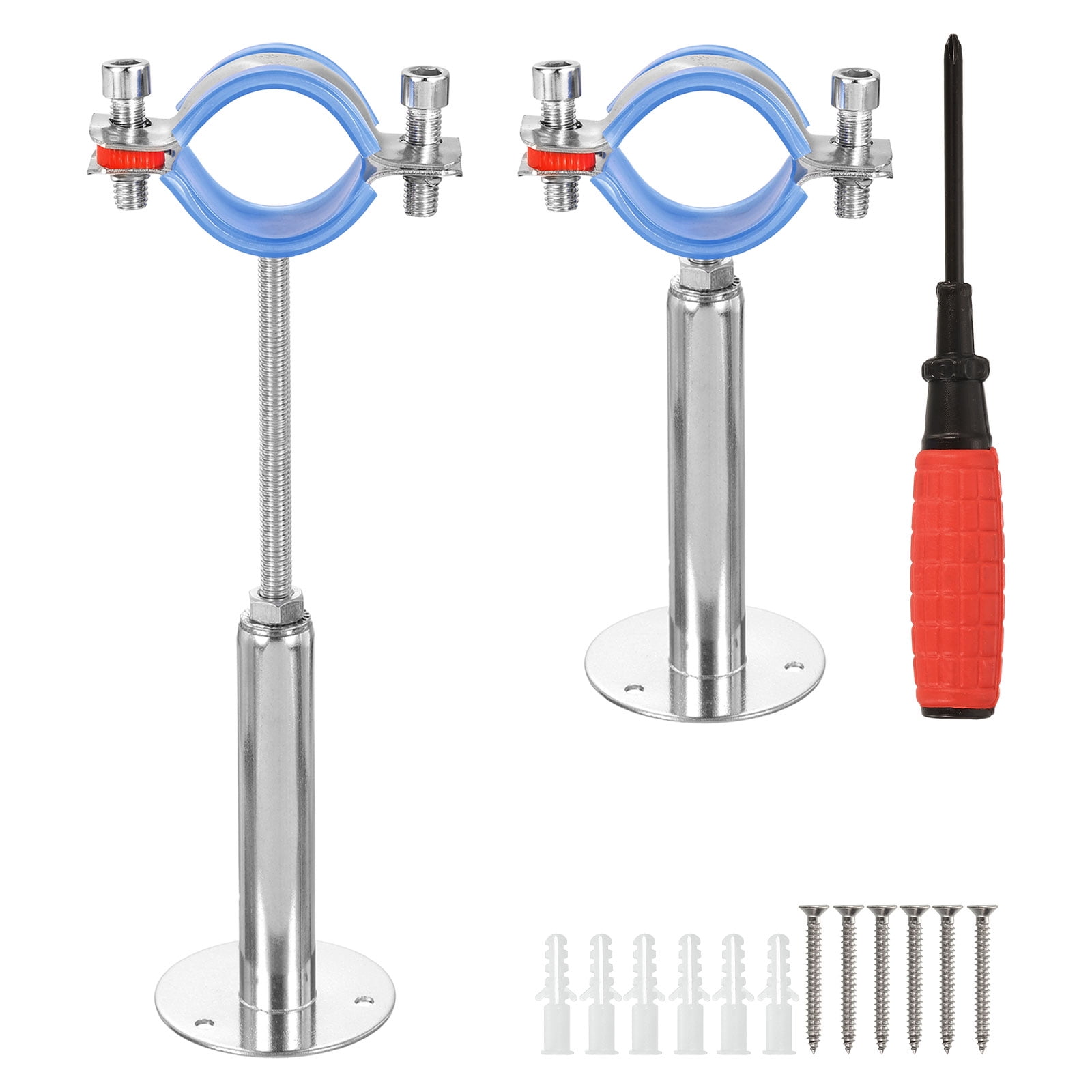 Uxcell 2Pcs Pipe Support, Wall Mount Ceiling Mount Pipe Support Bracket ...