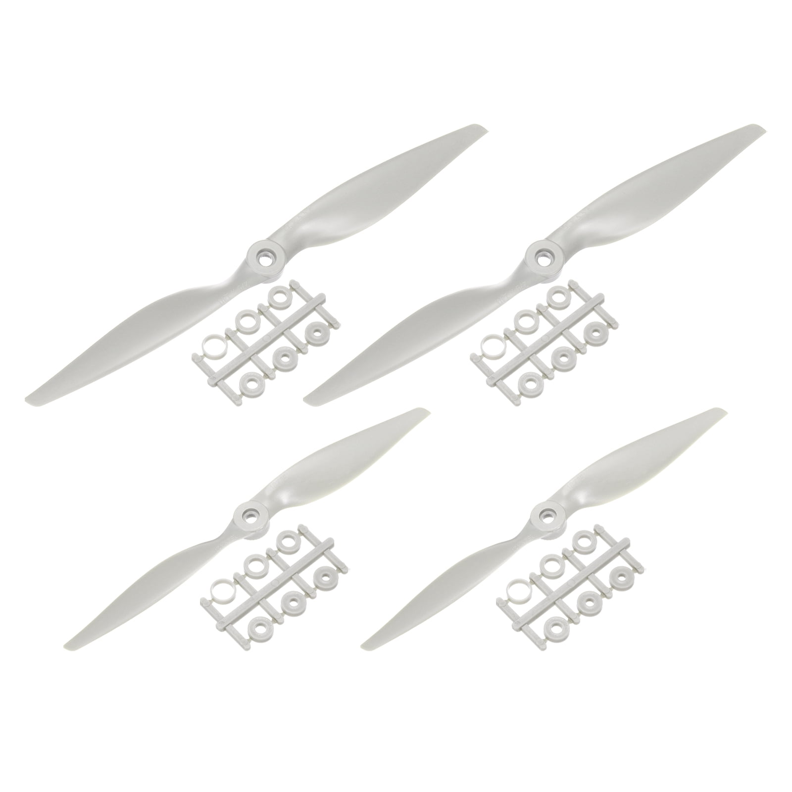 Uxcell 2Pcs RC Propellers 2 Vane Blades Props 10x6", 14x7" Grey with ...