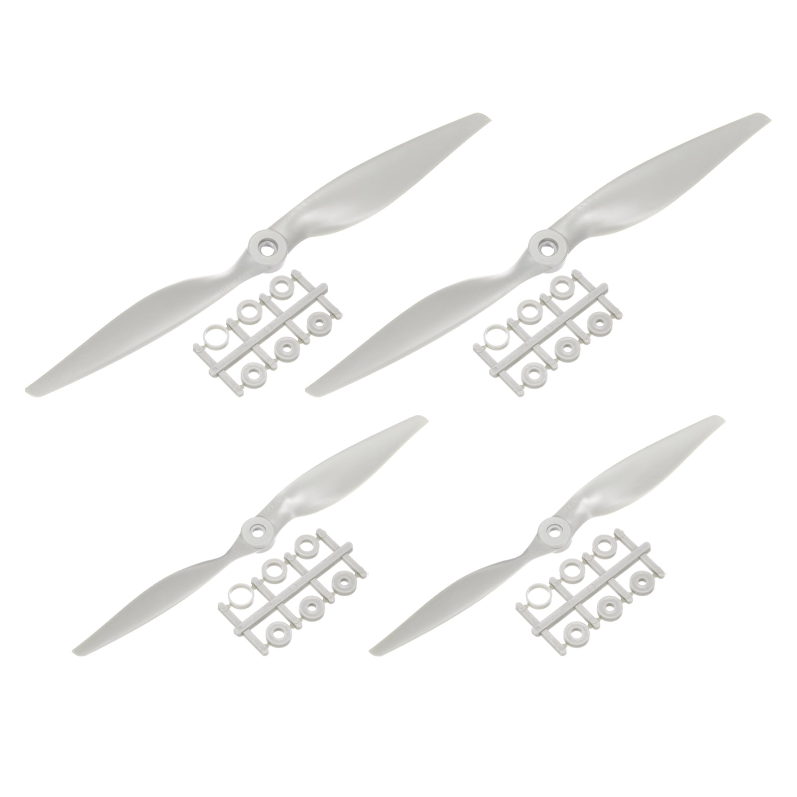 Uxcell 2Pcs RC Propellers 2 Vane Blades Props 10x7", 14x7" Grey with ...