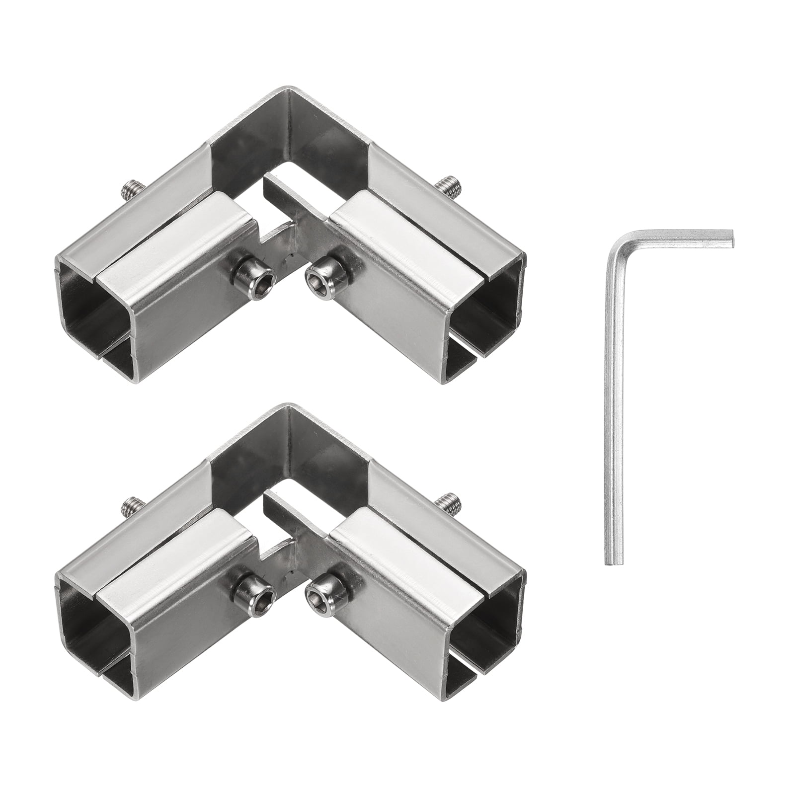 Uxcell 2Pcs Square Structural Pipe Connectors 1" Fit Pipe Dia 3 Way for ...