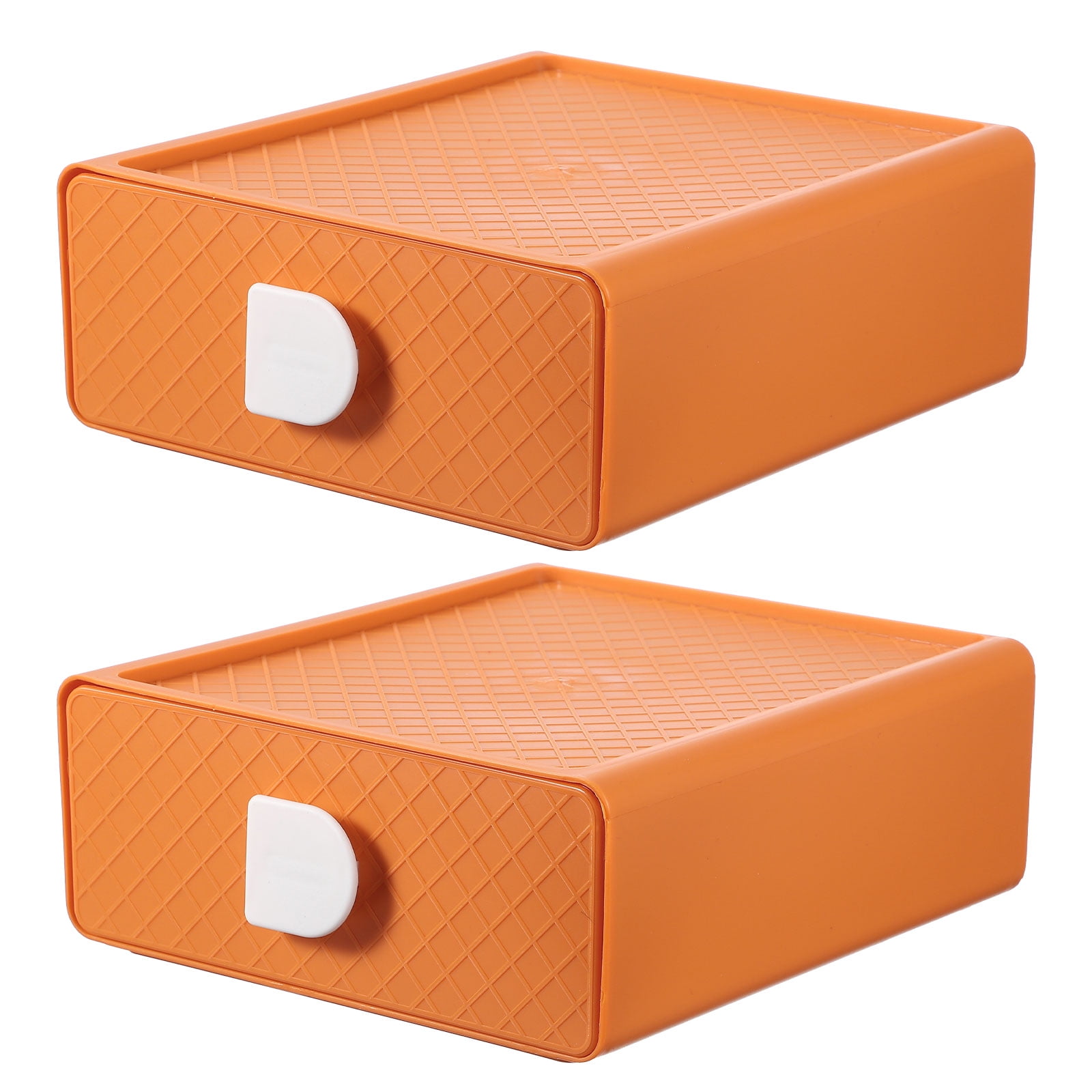 Uxcell 2Pcs Stackable Storage Drawers for Desktop, Plastic Stackable ...