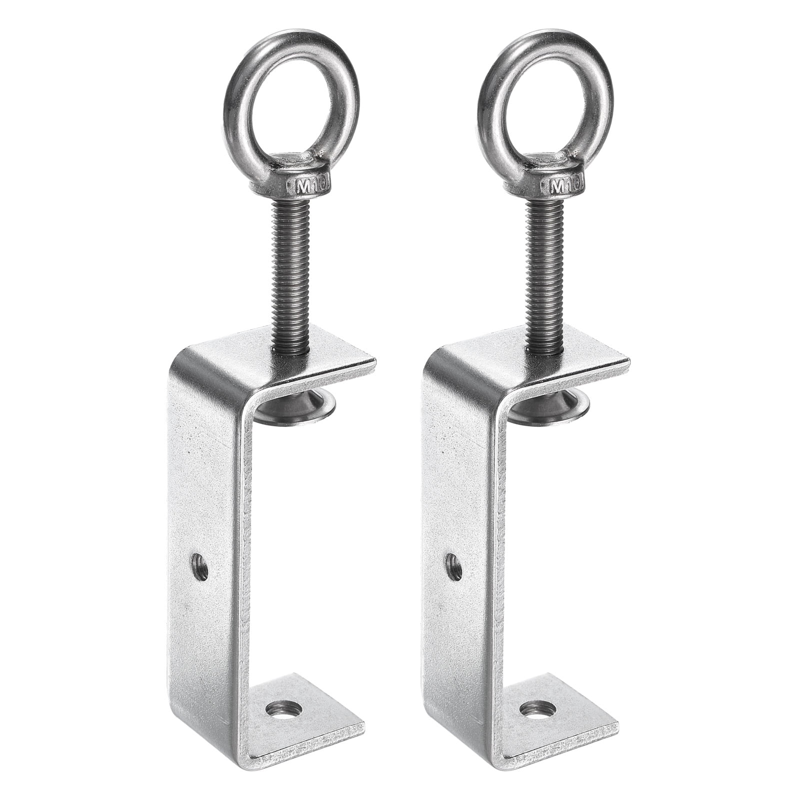 Uxcell 2Pcs Stainless Steel C Clamp 100mm Wide Jaw Opening Wood Clamps ...