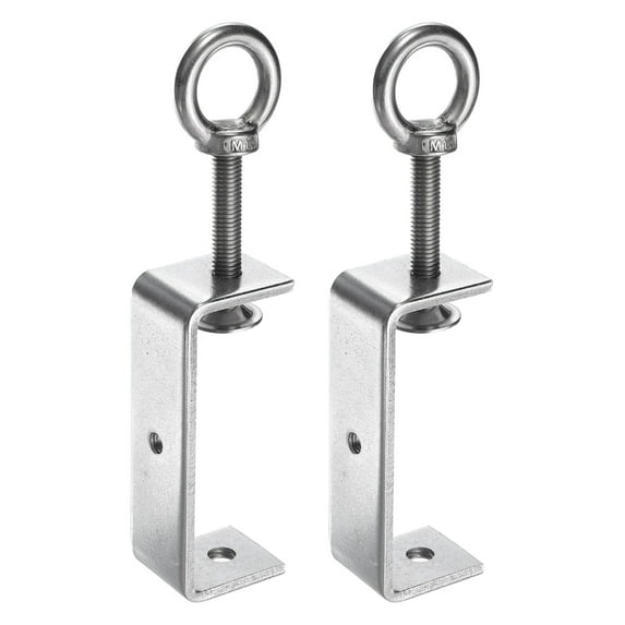 Uxcell 2Pcs Stainless Steel C Clamp 100mm Wide Jaw Opening Wood Clamps ...