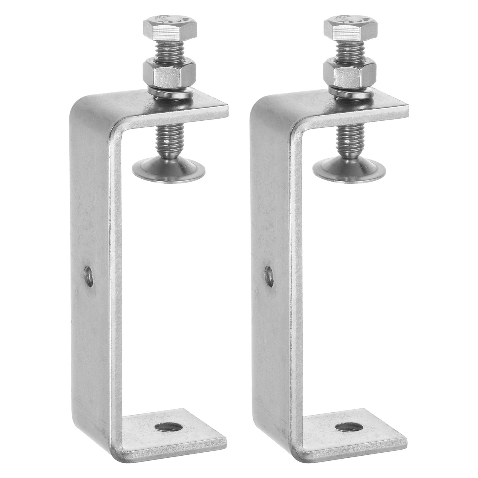 Uxcell 2Pcs Stainless Steel C Clamps 120mm Wide Jaw Opening Small Metal ...