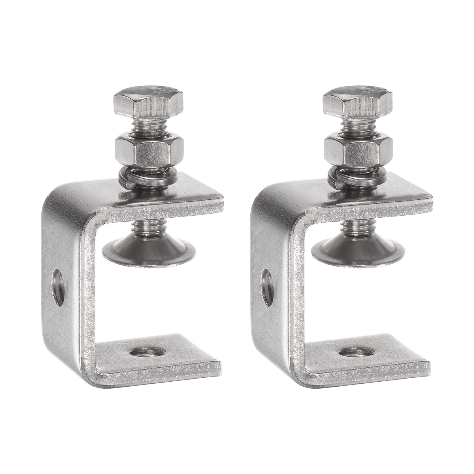 Uxcell 2Pcs Stainless Steel C Clamps Mini 1" Wide Jaw Opening Small ...