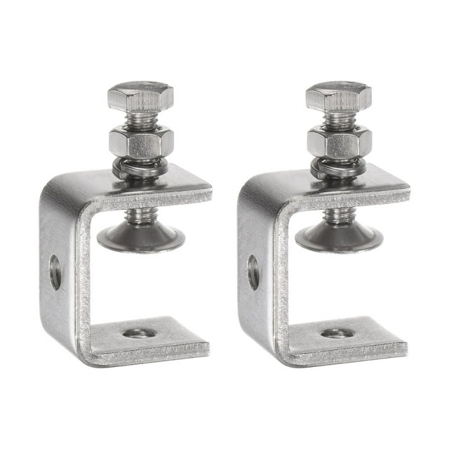 Uxcell 2Pcs Stainless Steel C Clamps Mini 1" Wide Jaw Opening Small ...
