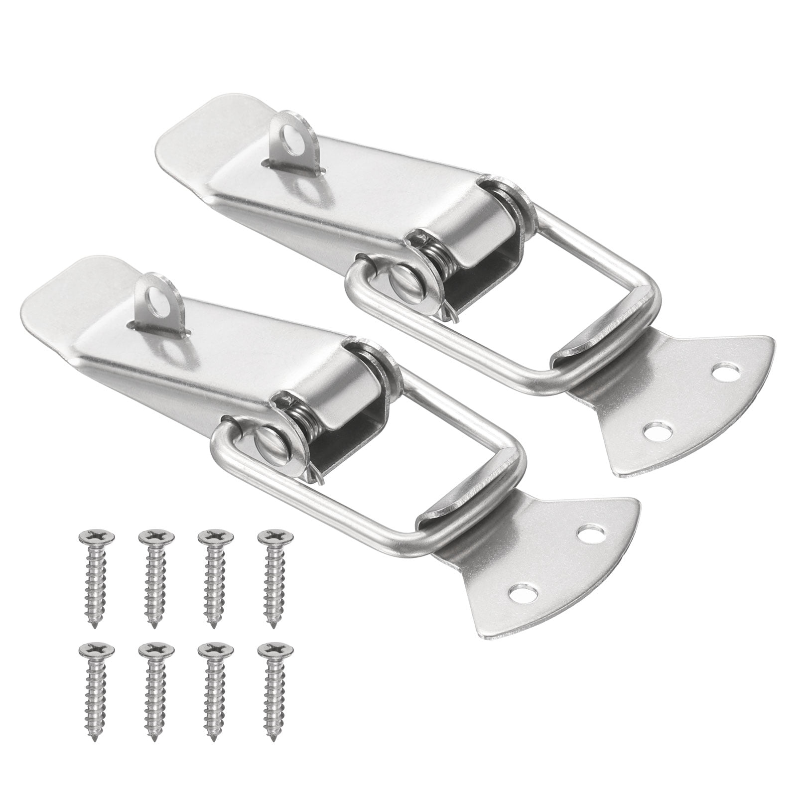 Uxcell 2Pcs Stainless Steel Spring Loaded Toggle Latch, 3.5" Tool Box ...