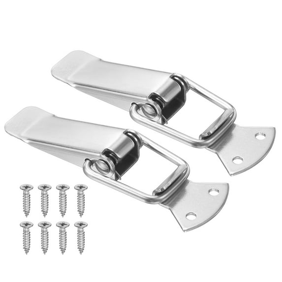 Uxcell 2Pcs Stainless Steel Spring Loaded Toggle Latch, 4.2" Tool Box ...
