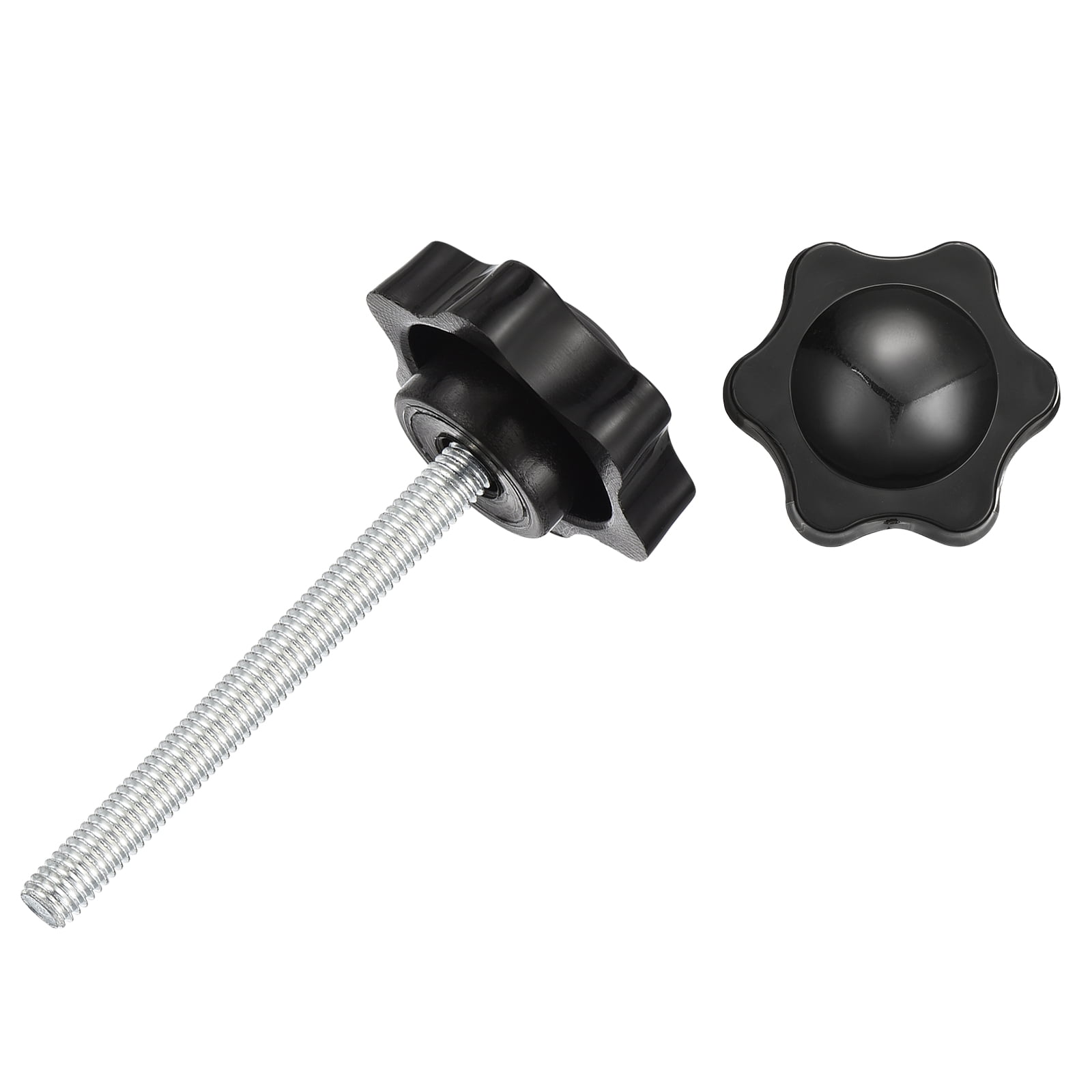 Uxcell 2Pcs Star Knobs, M6x60mm Plastic Hex Shaped Clamping Handle ...