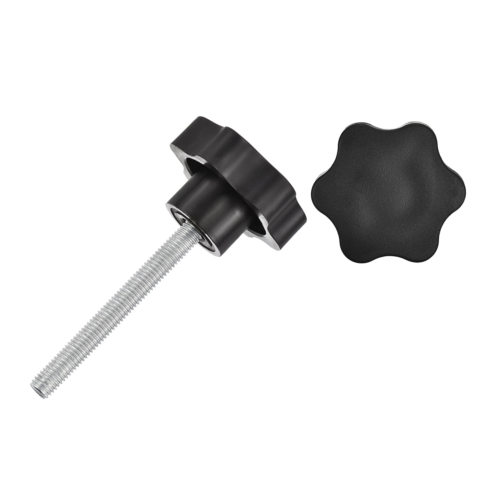 Uxcell 2Pcs Star Knobs, M8x70mm Plastic Hex Shaped Clamping Handle ...