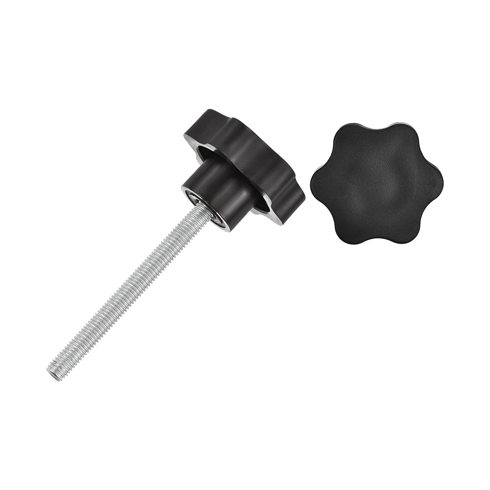 Uxcell 2Pcs Star Knobs, M8x80mm Plastic Hex Shaped Clamping Handle ...