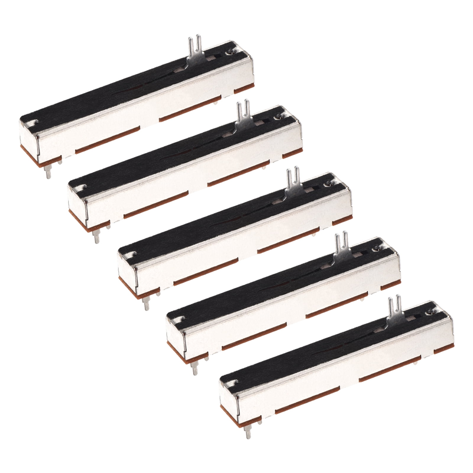 Uxcell 2Pcs Straight Double Linear Slide Potentiometer 6 Pin B100Kx2 ...