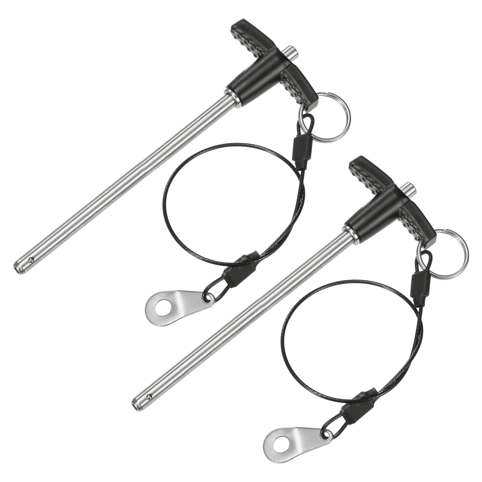 Uxcell 2Pcs T Handle Lock Pins, 6mm Dia. 100mm Usage Long Push-Button ...