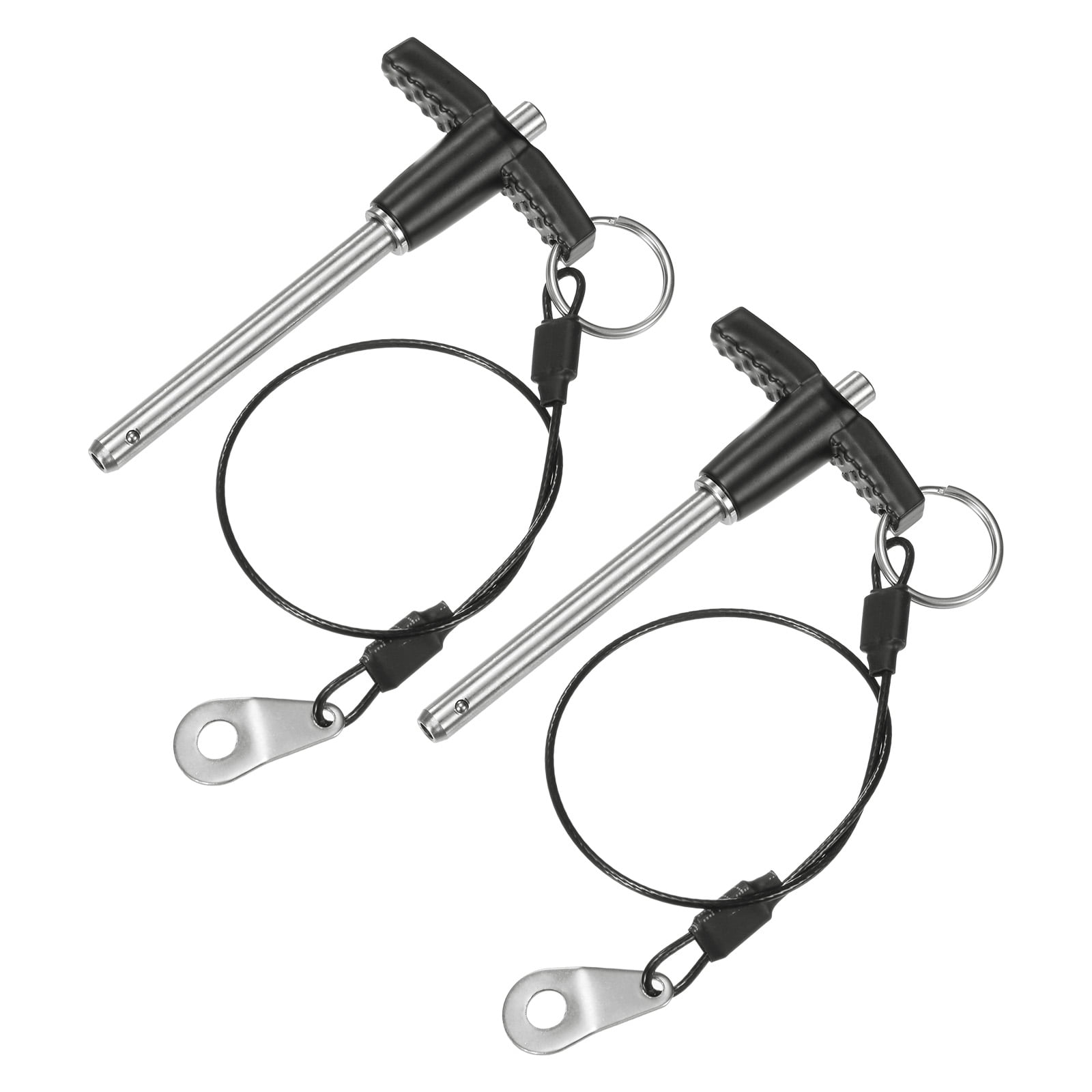 Uxcell 2Pcs T Handle Lock Pins, 6mm Dia. 50mm Usage Long Push-Button ...