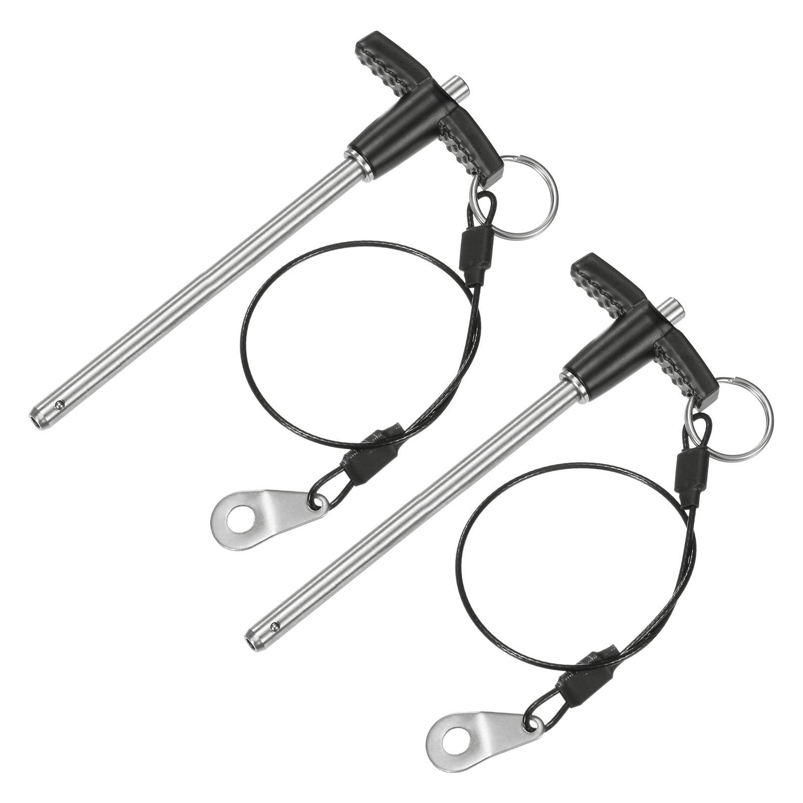 Uxcell 2Pcs T Handle Lock Pins, 6mm Dia. 90mm Usage Long Push-Button Ball Locking Pin - Walmart.com