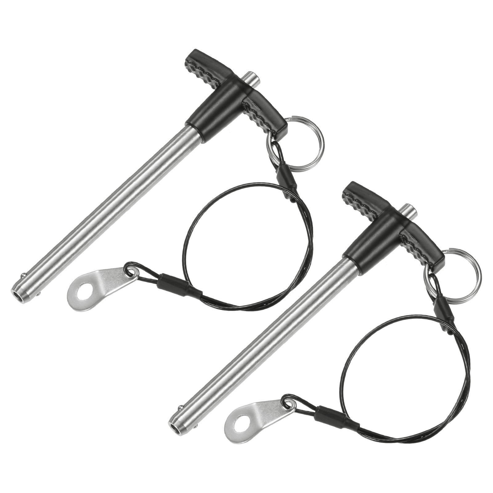 Uxcell 2Pcs T Handle Lock Pins, 8mm Dia. 80mm Usage Long Push-Button ...