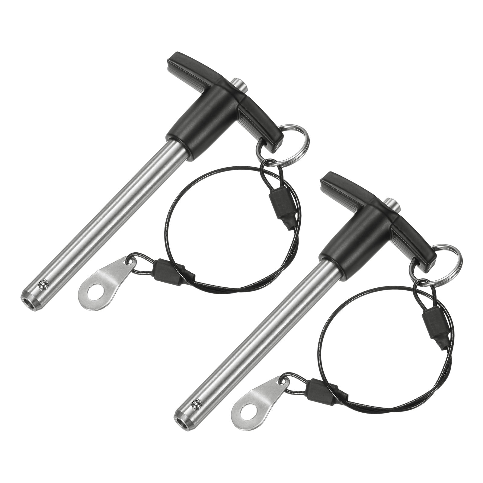 Uxcell 2Pcs T Handle Lock Pins, 9.5mm Dia. 70mm Usage Long Push-Button ...