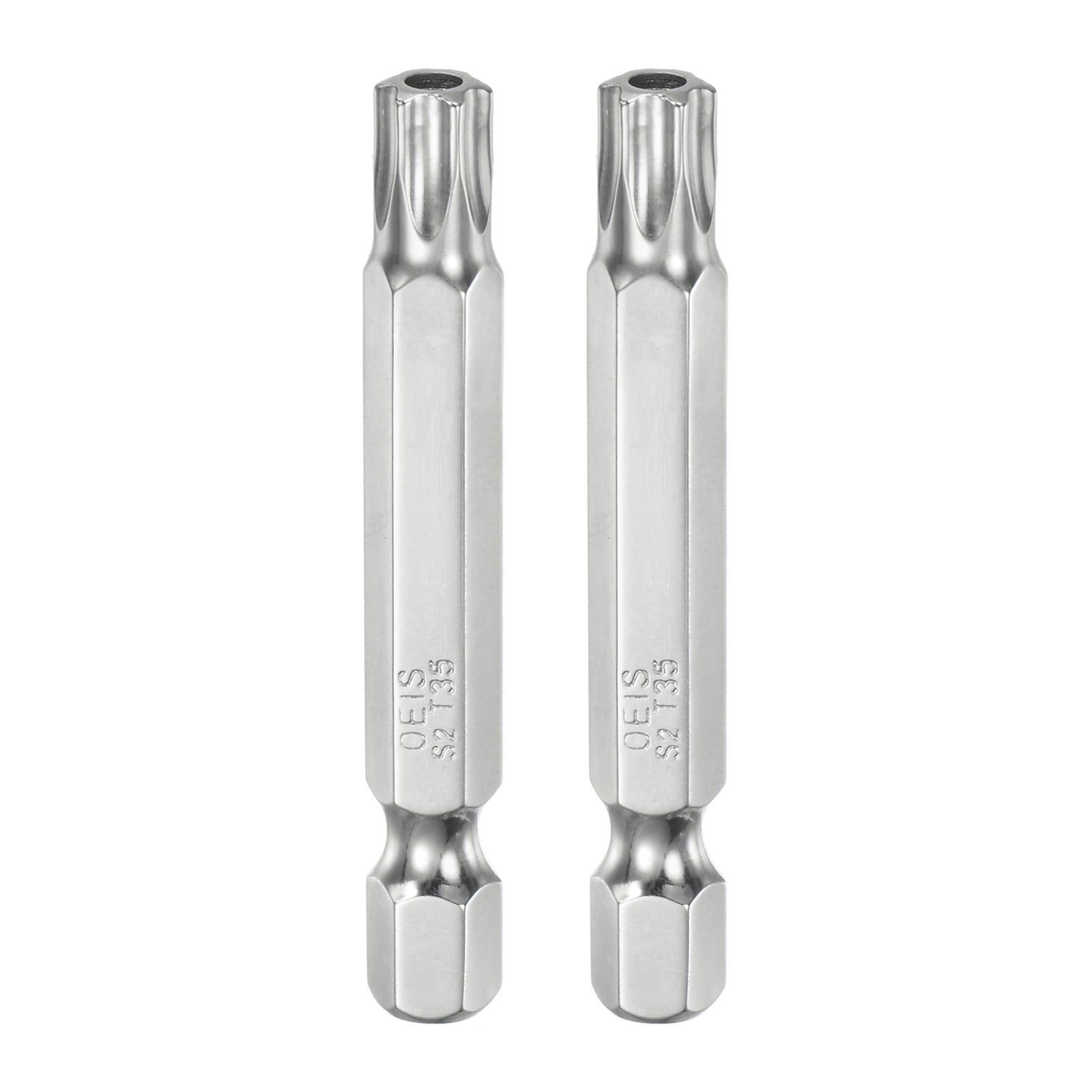 Uxcell 2Pcs T35 Security Torx Bit 1/4" Hex Shank 2" S2 Steel Magnetic ...