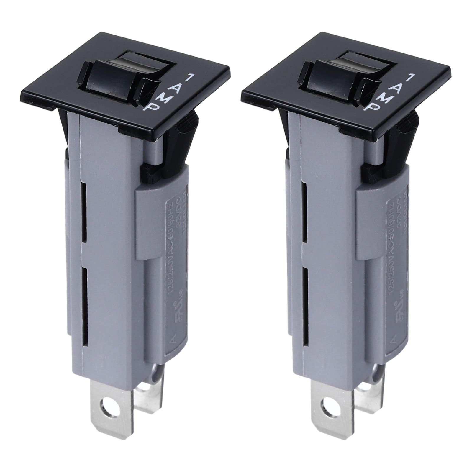 Uxcell 2Pcs Thermal Circuit Breakers 125/250VAC 32VDC 1A Manual Reset ...