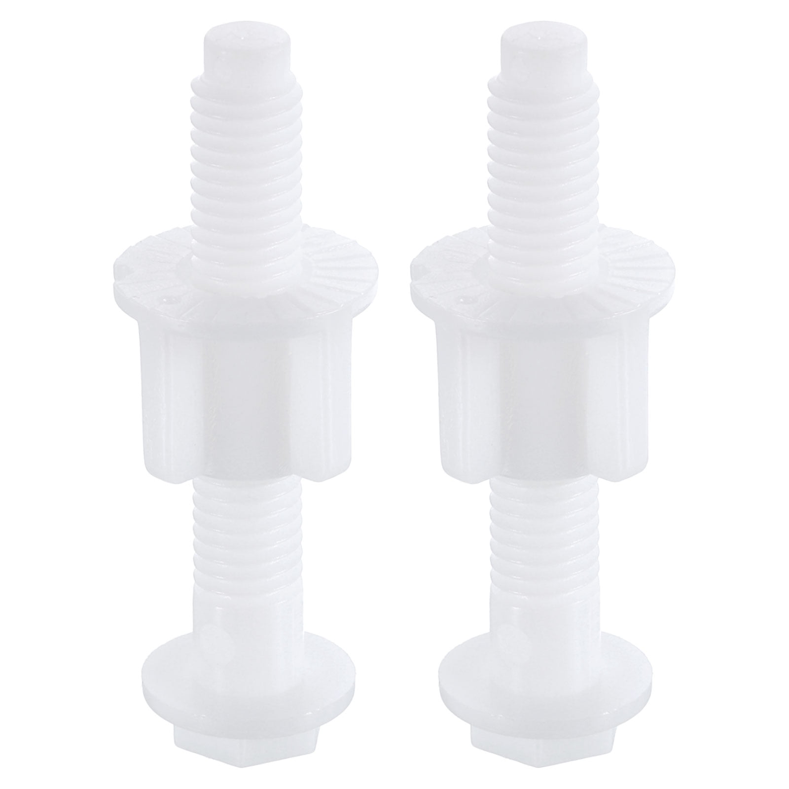 Uxcell 2Pcs Toilet Seat Hinges Screws, White Universal Plastic Toilet ...