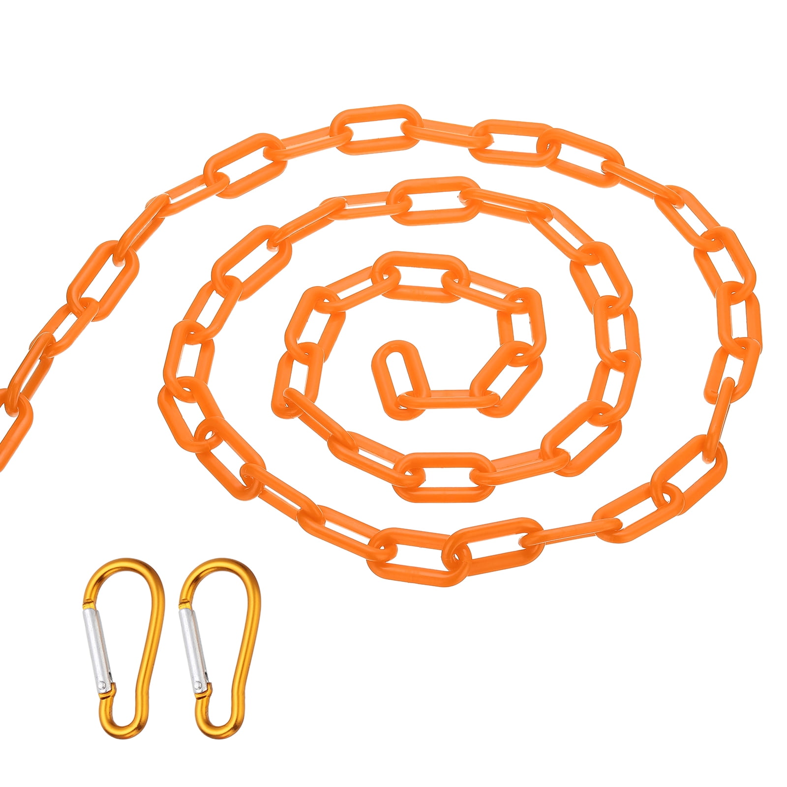 Uxcell 2Pcs Total 20Ft Plastic Safety Barrier Chain, 4 Magnetic Hooks ...