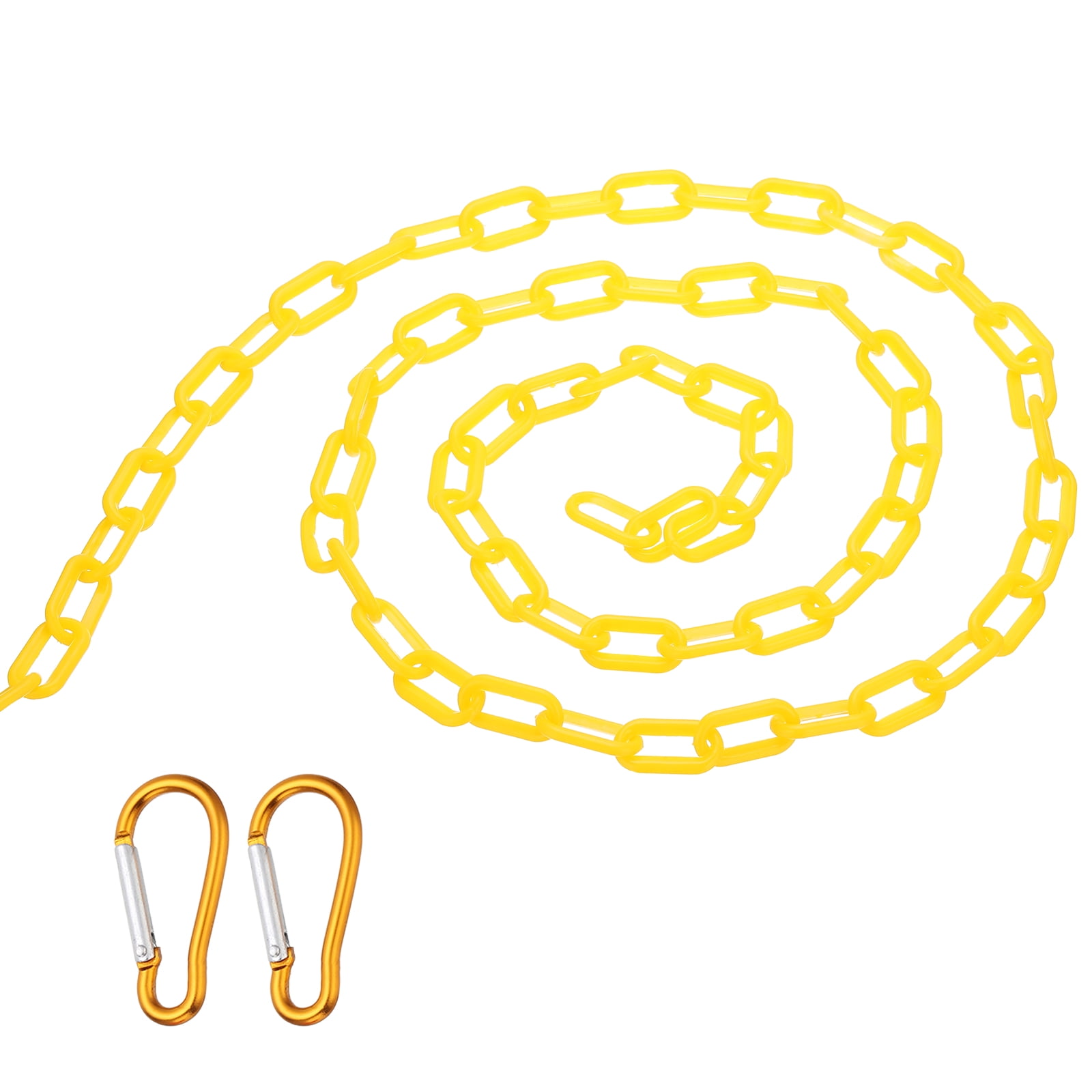 Uxcell 2Pcs Total 33Ft Plastic Safety Barrier Chain 4 Magnetic Hooks ...