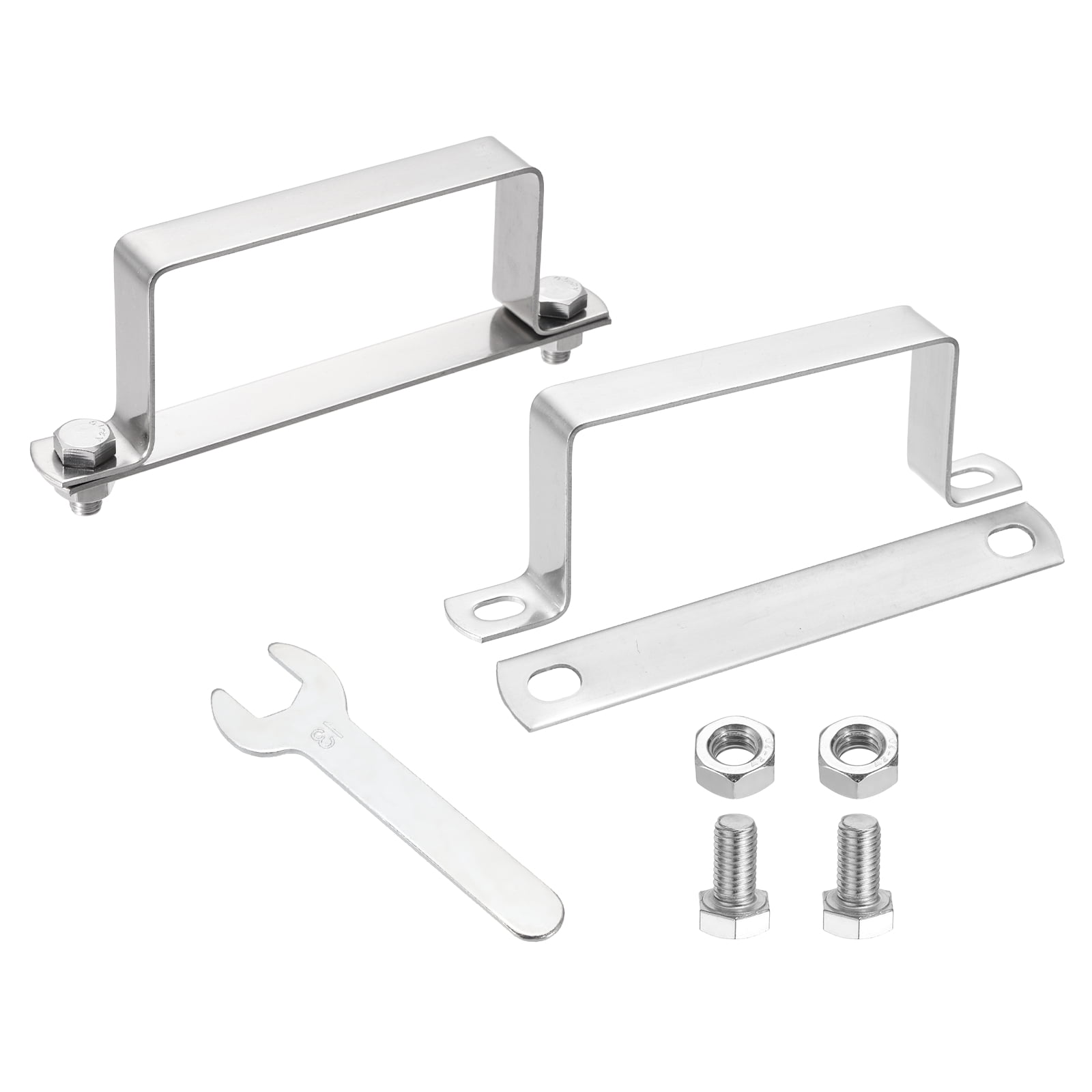 Uxcell 2Pcs U Shape Square Tube Clamp, 100x50mm U Shaped Bracket 304 ...