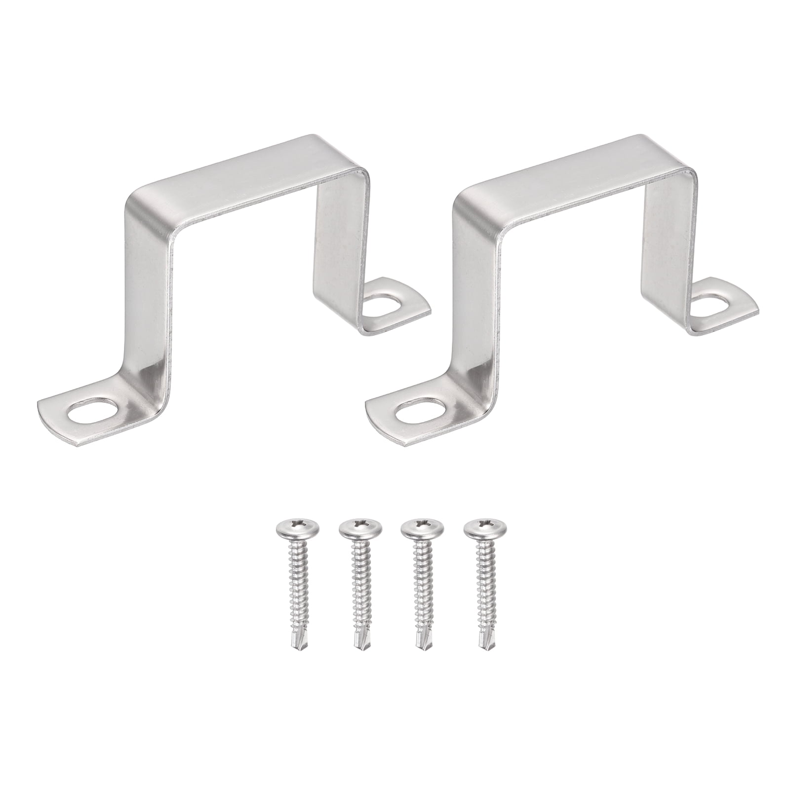 Uxcell 2Pcs U Shape Square Tube Clamp, 50x50mm U Shaped Bracket 304 ...