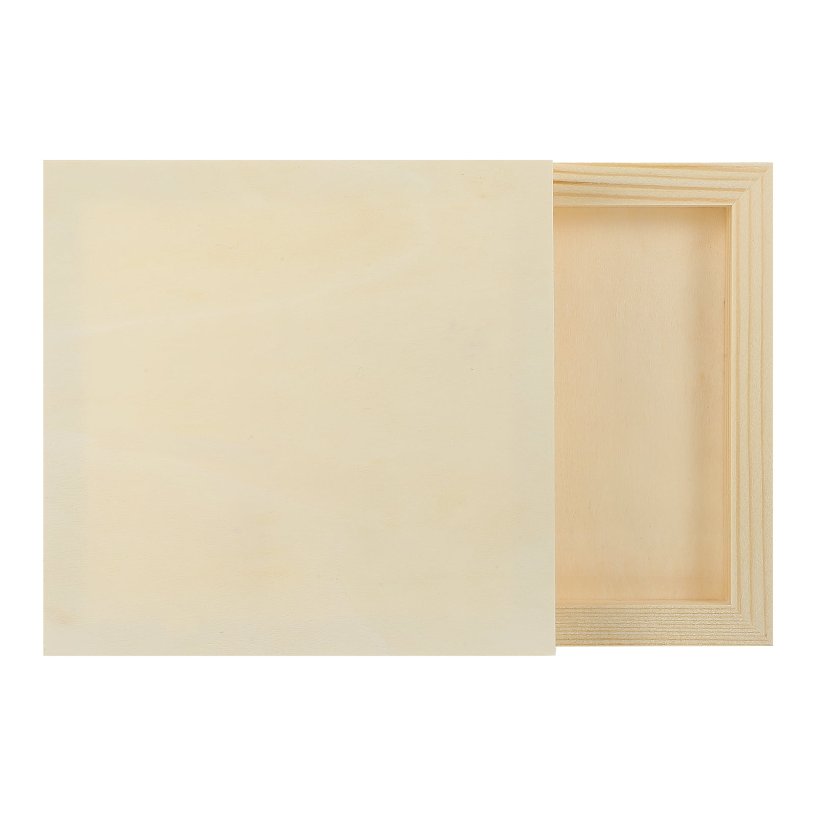 Uxcell 2Pcs Wood Canvas Boards, 6x6 Inch Wood Art Canvases Square ...