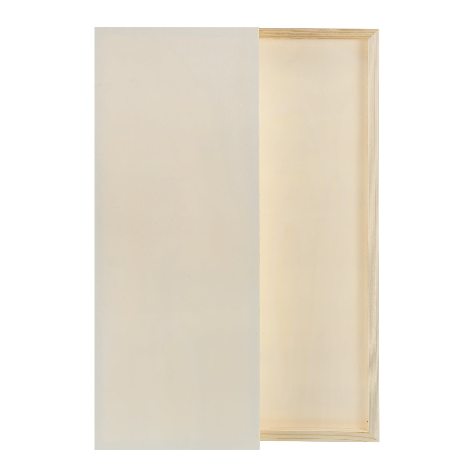 Uxcell 2Pcs Wood Canvas Boards, 8x20 Inch Wood Art Canvases Square ...