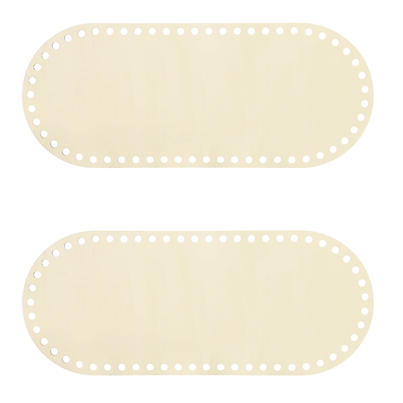 Uxcell 2Pcs Wooden Basket Bottom4.92x11.81" Oval Blank Wood Base ...