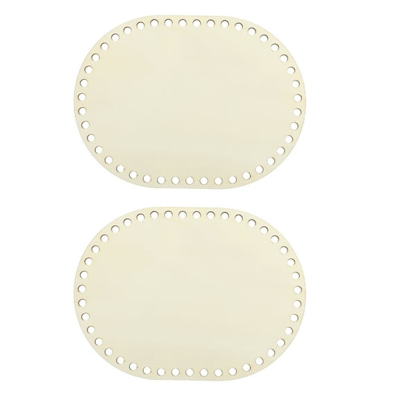 Uxcell 2Pcs Wooden Basket Bottom5.91x7.87" Oval Blank Natural Wood Base ...