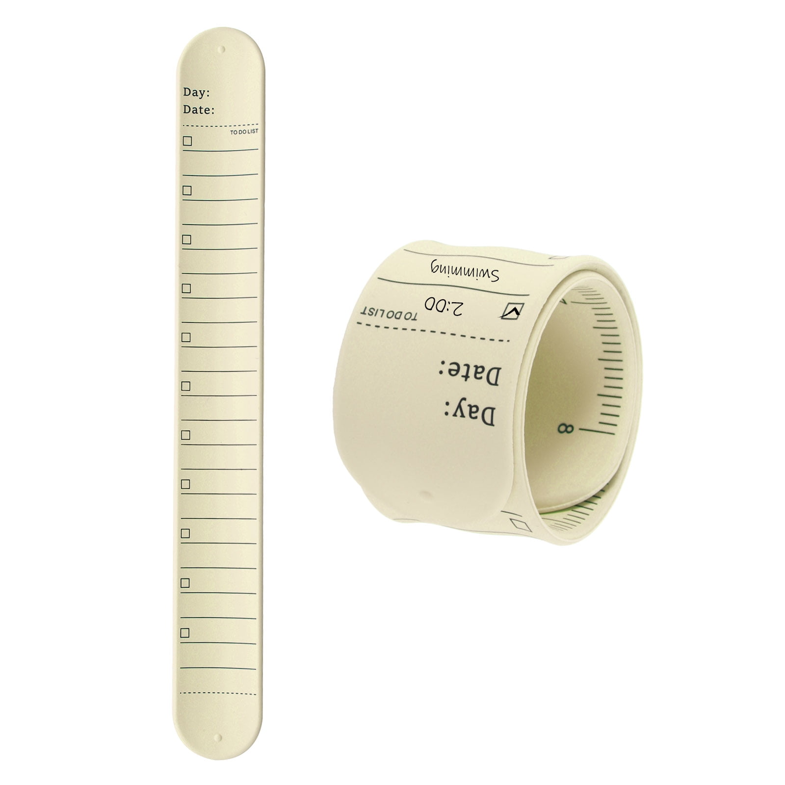 Uxcell 2Pcs Writable Wrist Band, 9.45" x 1.18" Waterproof Slap Bracelet ...