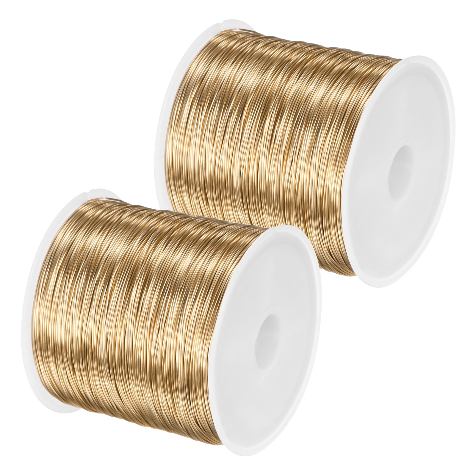 Uxcell 2Roll 0.4mm Jewelry Wire, 26 Gauge 328FT Craft Wire Copper ...