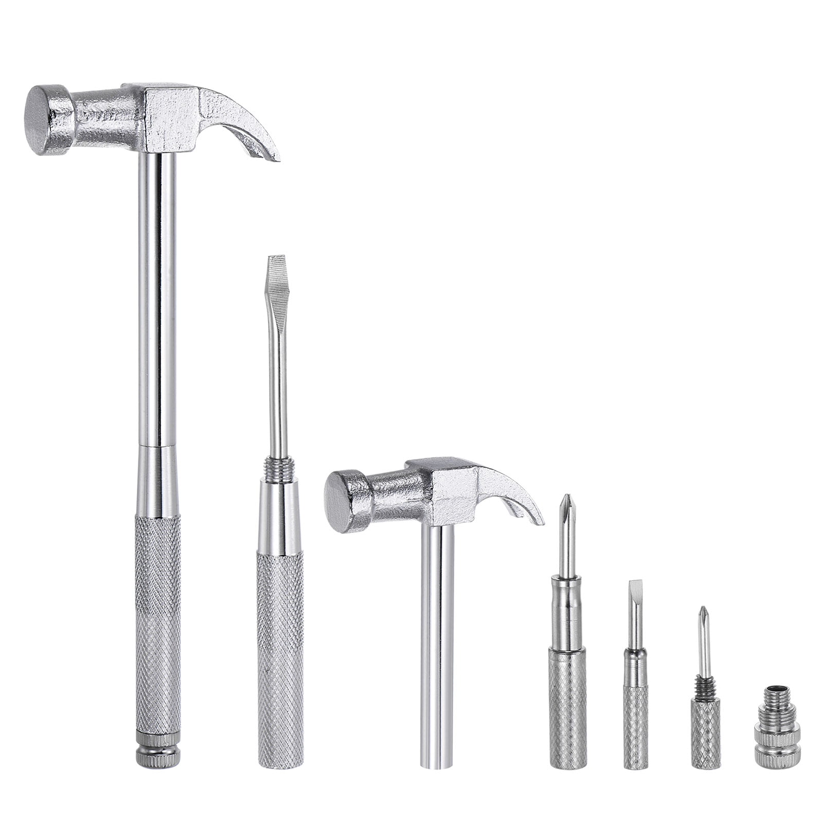 Uxcell 2Set 6 in 1 Mini Multifunction Claw Hammer with Slotted Phillips ...