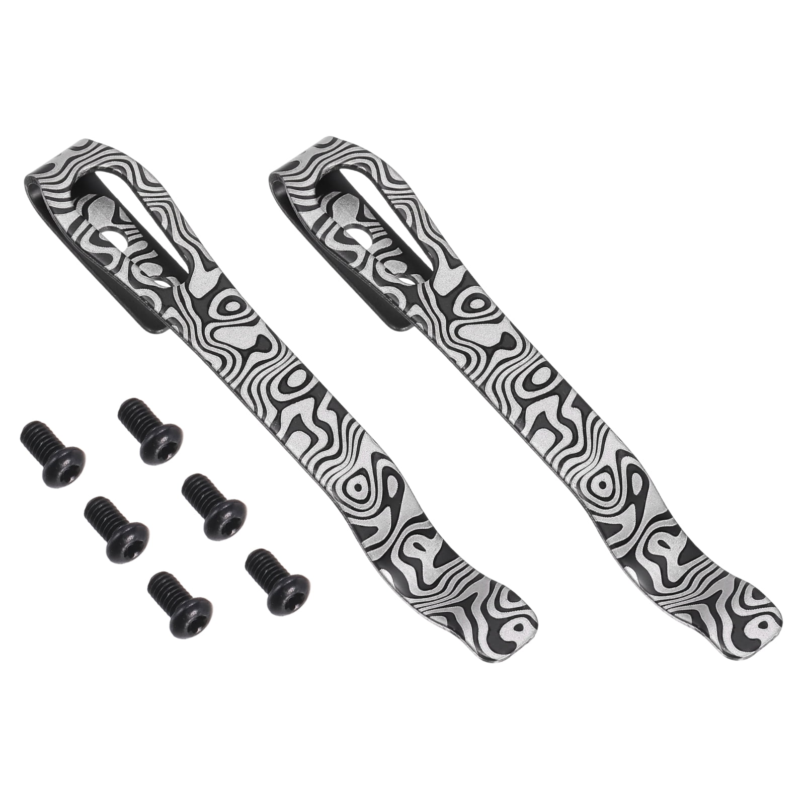Uxcell 2Set Deep Carry Pocket Clip 2.6"(66mm) Length 420 Stainless ...