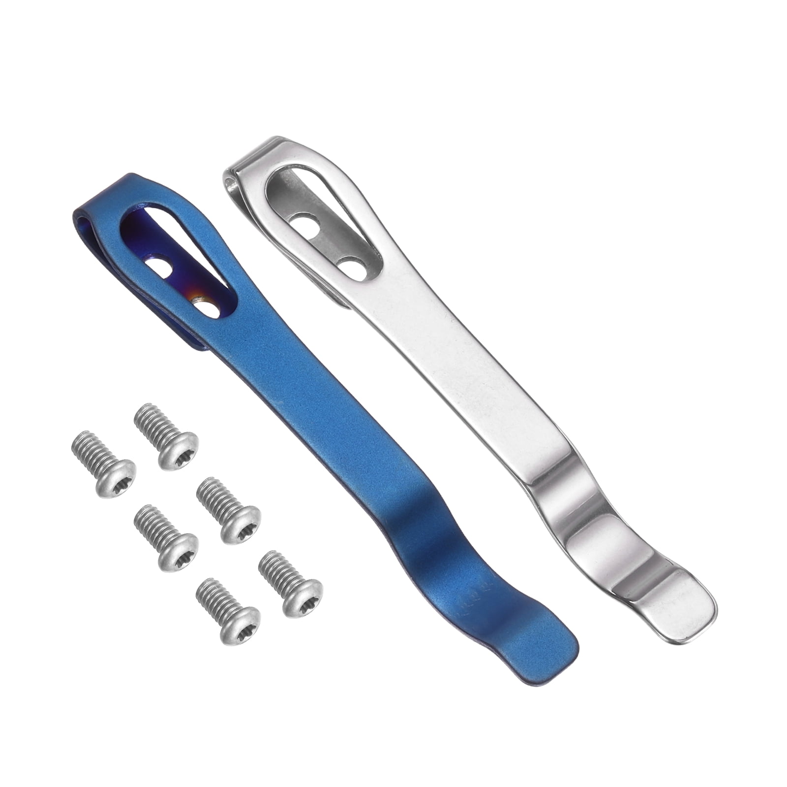 Uxcell 2Set Deep Carry Pocket Clip 2.6"(66mm) Length 420 Stainless ...