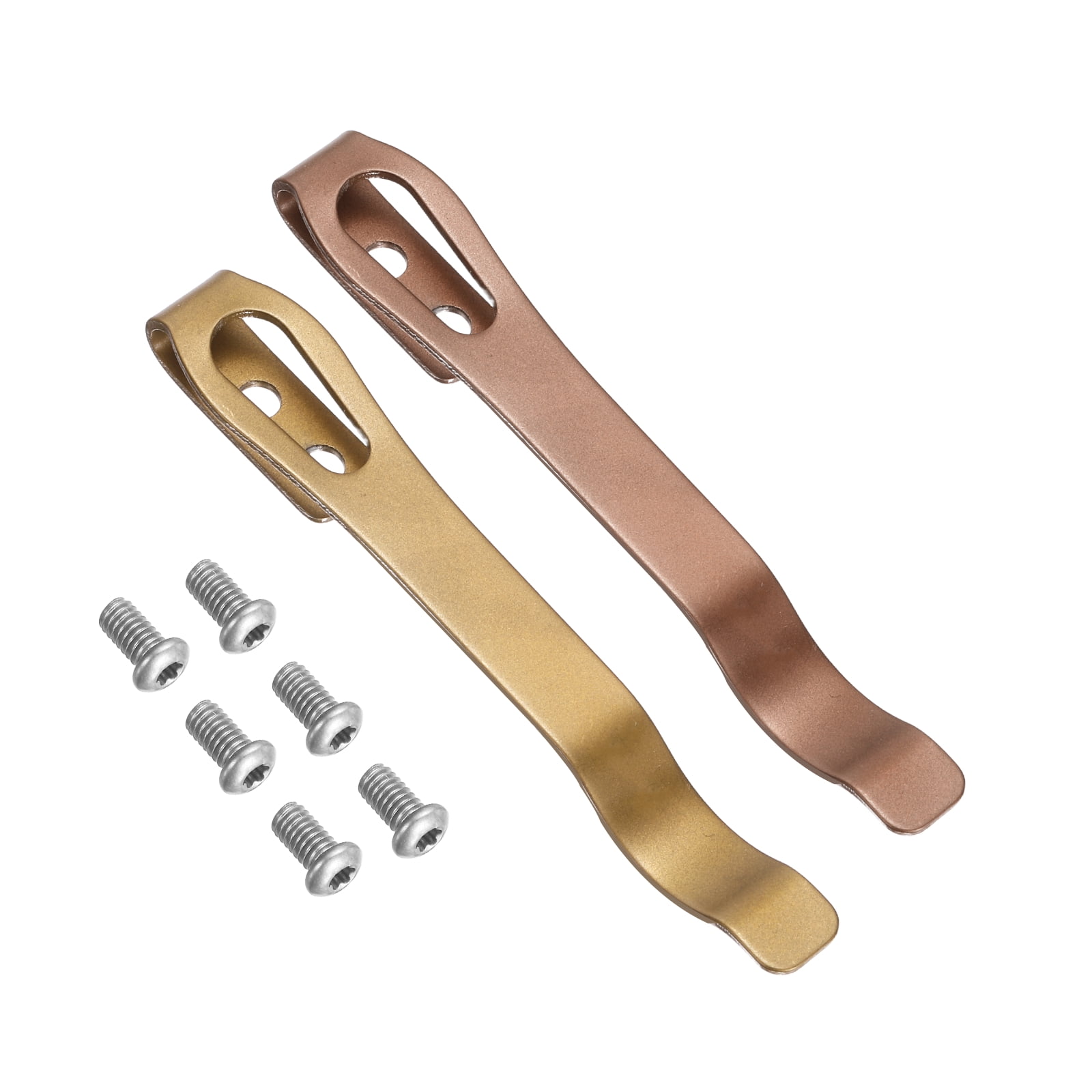 Uxcell 2Set Deep Carry Pocket Clip 2.6"(66mm) Length 420 Stainless ...