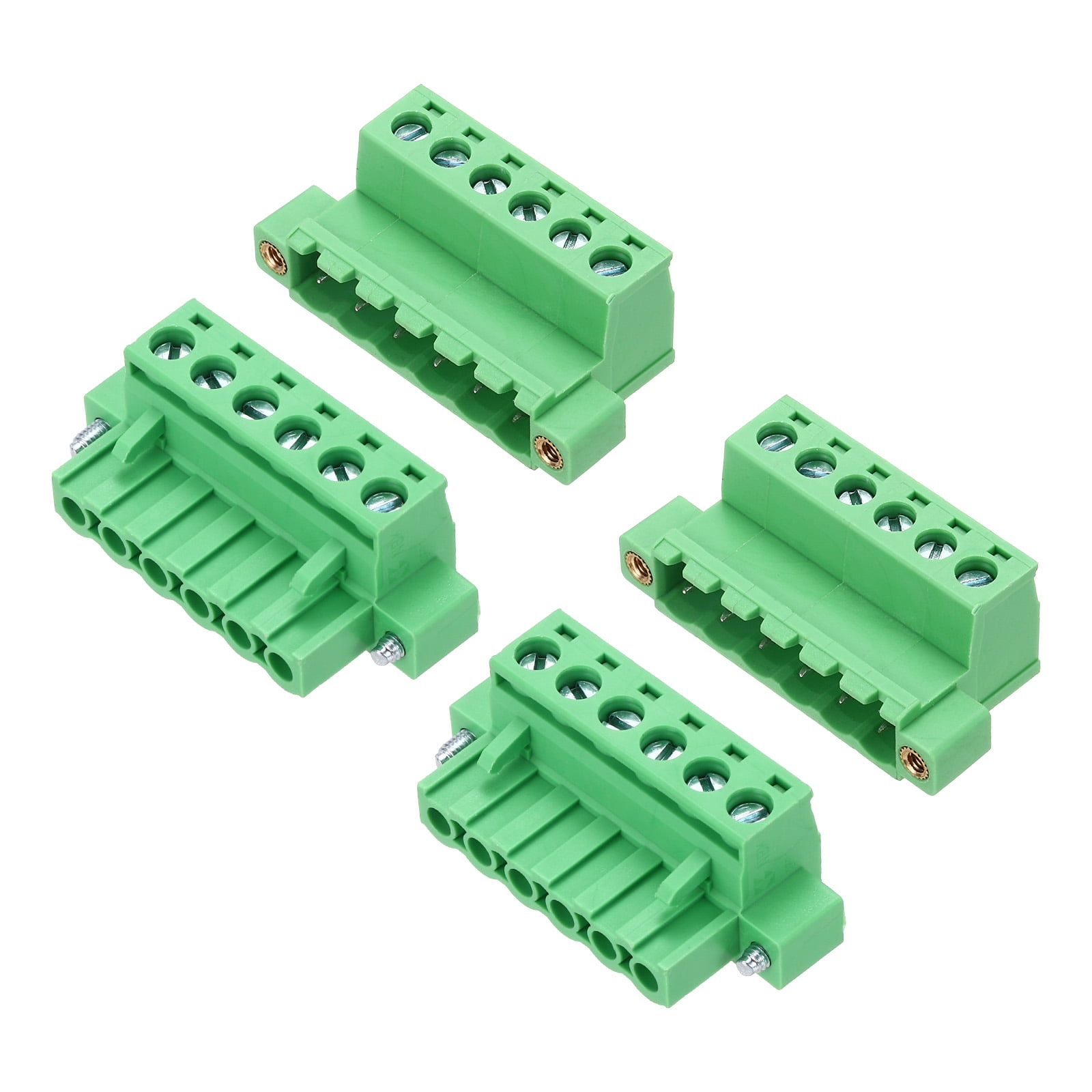 Uxcell 2Set PCB Terminal Block, 300V 10A Male&Female 6 Pin 5.08mm ...
