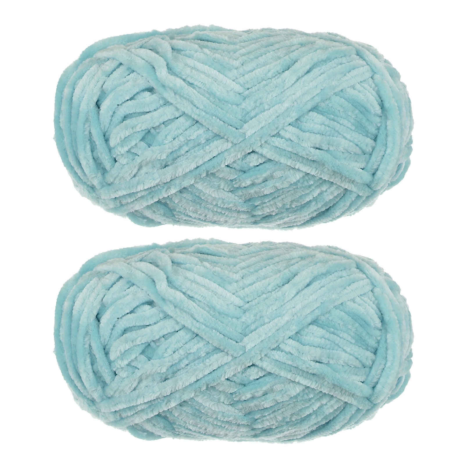 Uxcell 2Pcs Velvet Yarn Chenille Yarn 2x100g/7.1oz 174 Yards Total ...