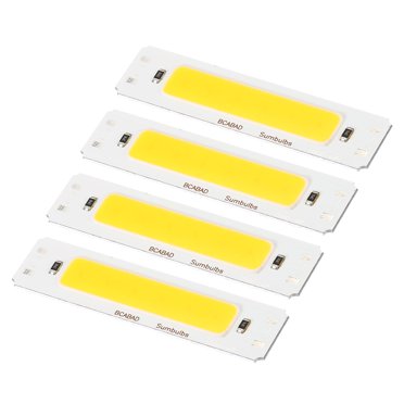 Uxcell 3W DC 3 3.7V LED Chip Bulb,Aluminum COB Lamps Bulb White Light ...