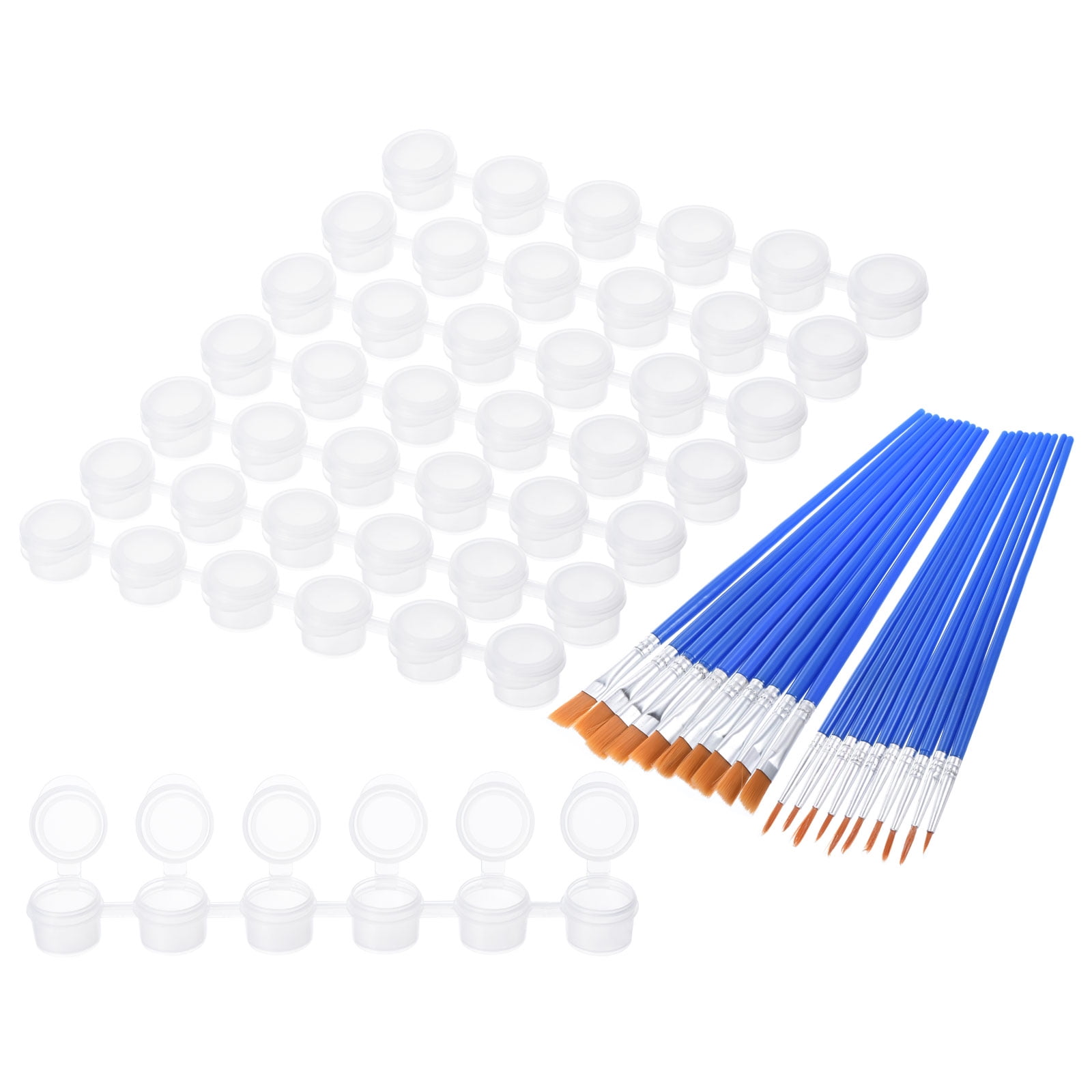 Uxcell 2ml/0.1oz Empty Paint Pots with Lids, 20 Strips 120 Pots Mini ...