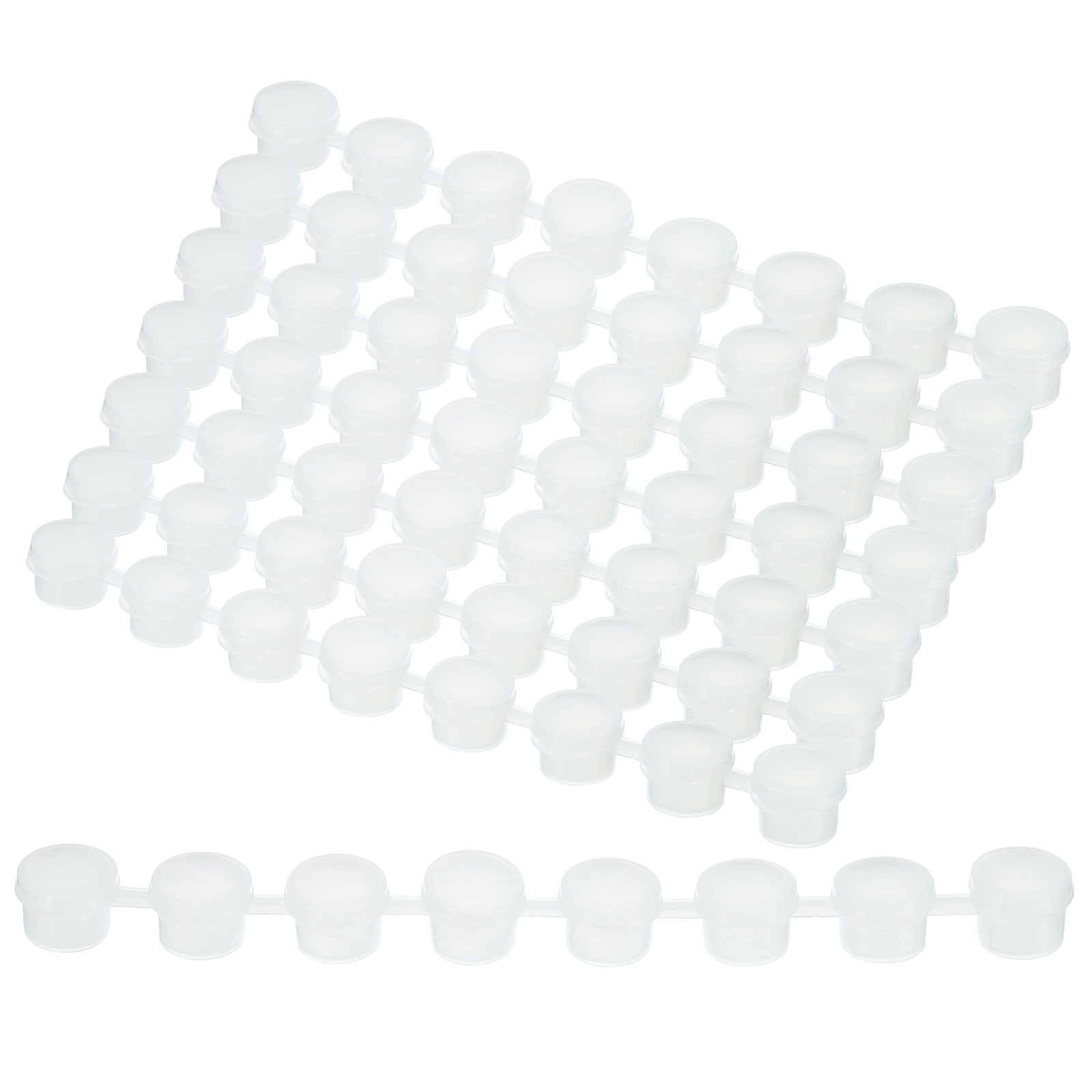 Uxcell 2ml/0.1oz Empty Paint Pots with Lids, 30 Strips 180 Pots Mini ...