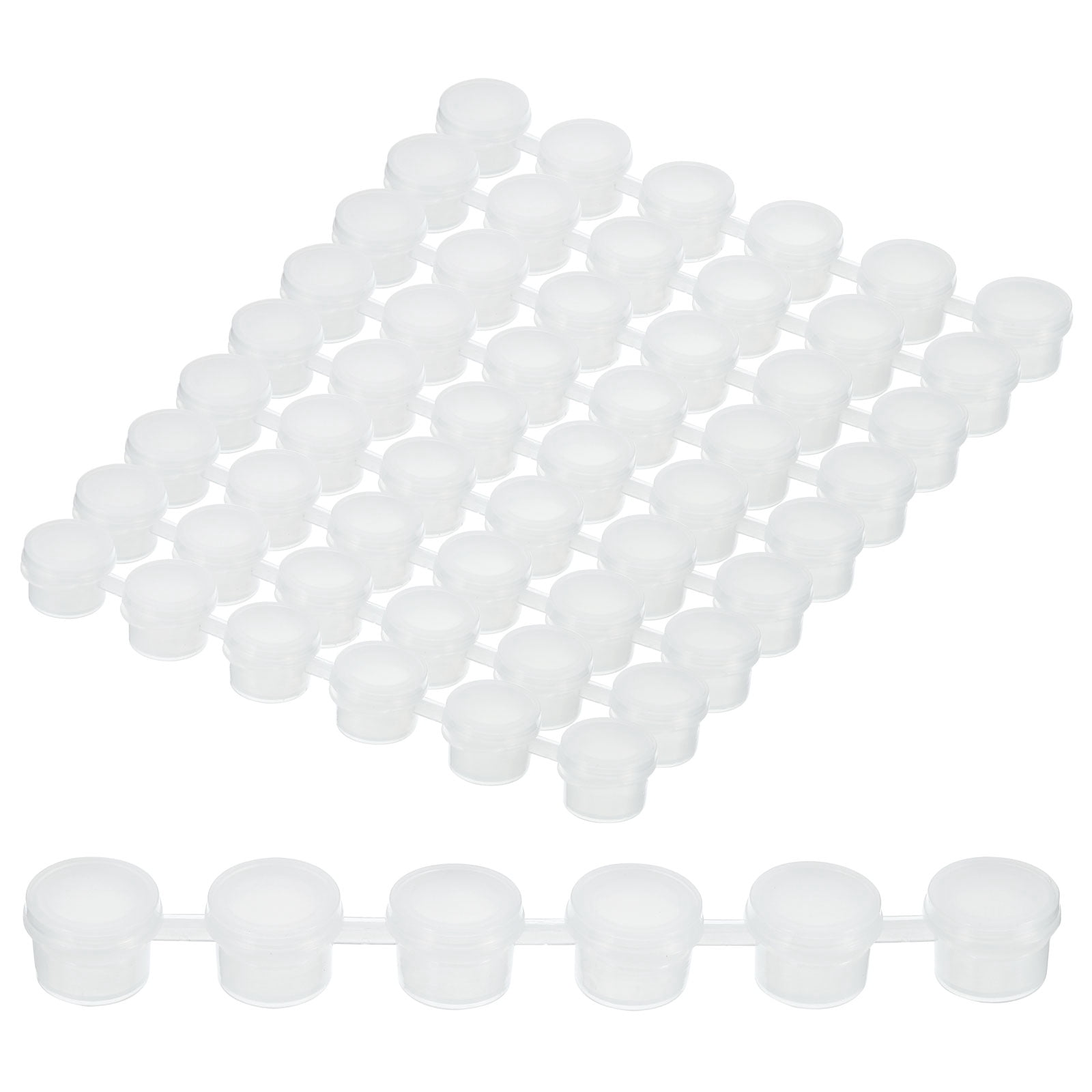 Uxcell 2ml/0.1oz Empty Paint Pots with Lids, 40 Strips 240 Pots Mini ...
