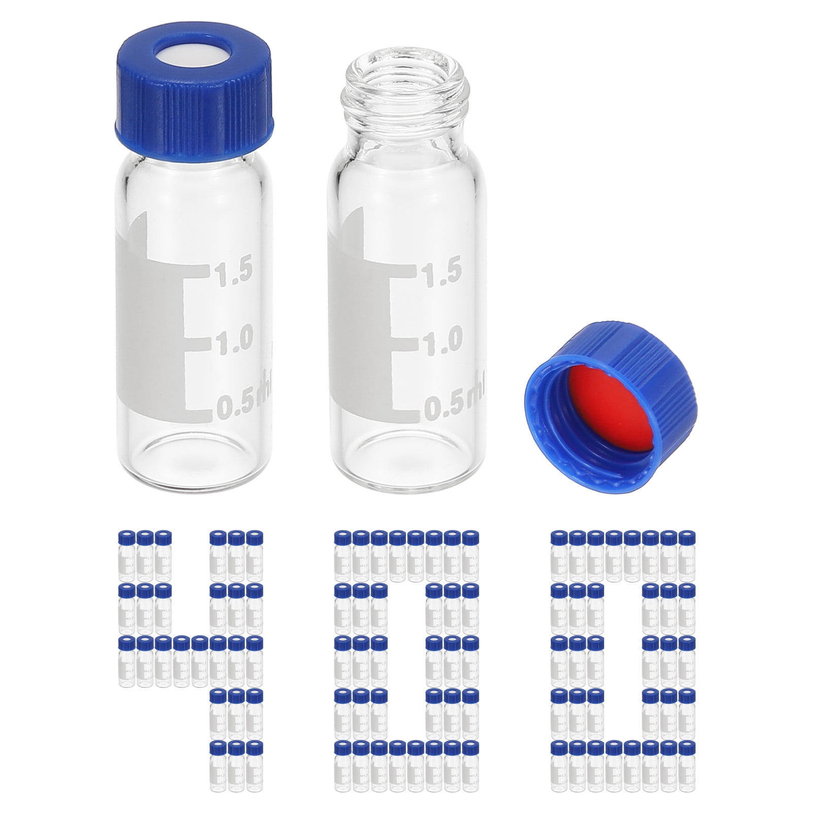 Uxcell 2ml Autosampler Vial 400 Pack Hplc Gc Vials 9 425 Lab Clear