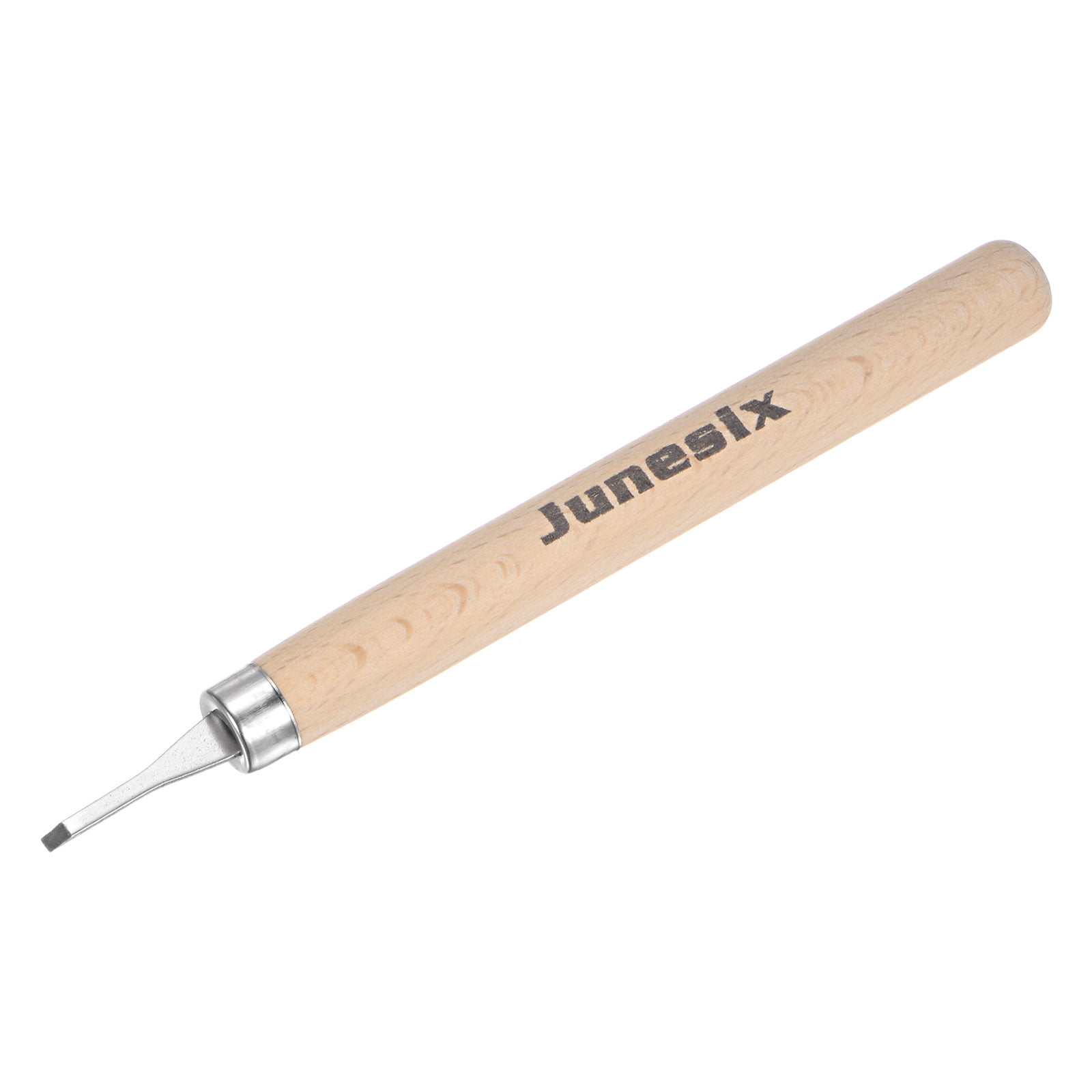 Uxcell 2mm 65# Manganese Steel Small Flat Blade Wood Handle Craft ...