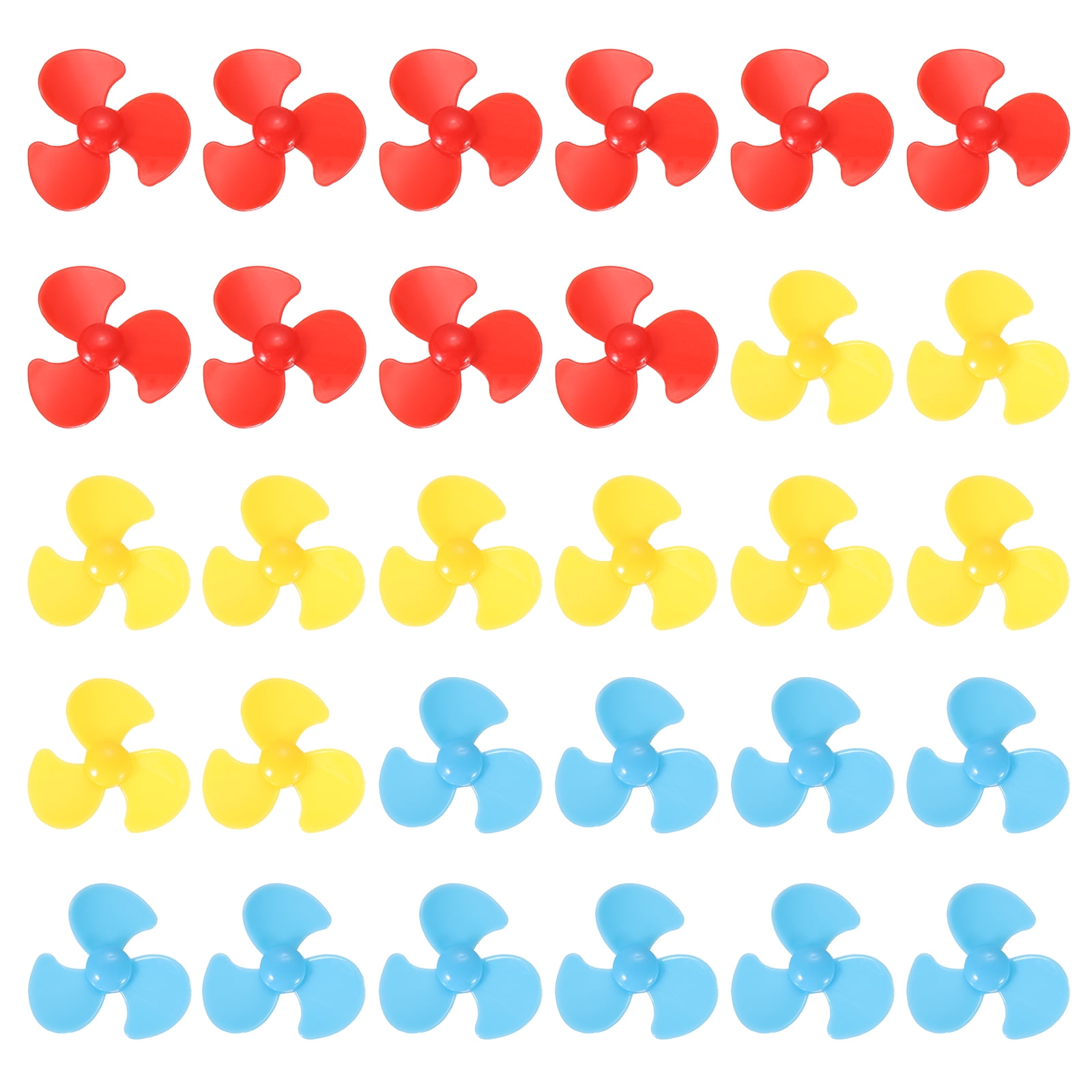 Uxcell 2mm DC Motor Shaft Propeller, 30mm Fan Shape 3-blade Plastic ...